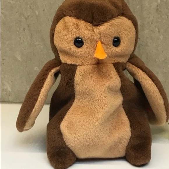 Toys Beanie Baby 1995 TY Hoot the Owl Toys & Games Stuffed Animals ...